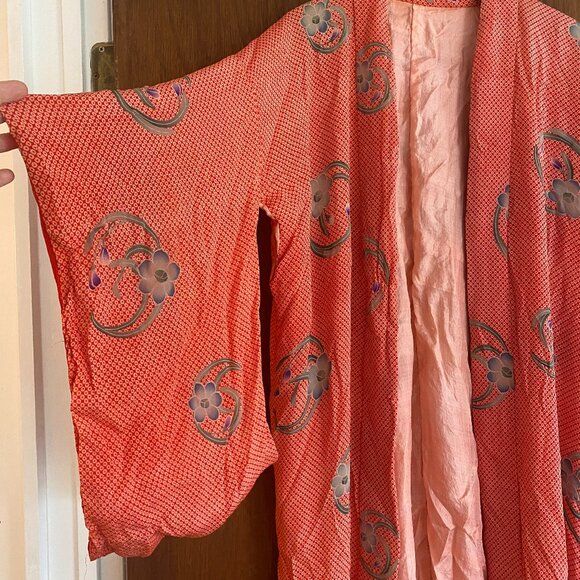 Tops | Vintage Silk Japanese Floral Kimono | Poshmark